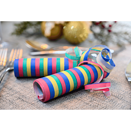 50 Multi-coloured Paper Streamers - Vibrant Decor - Catering24